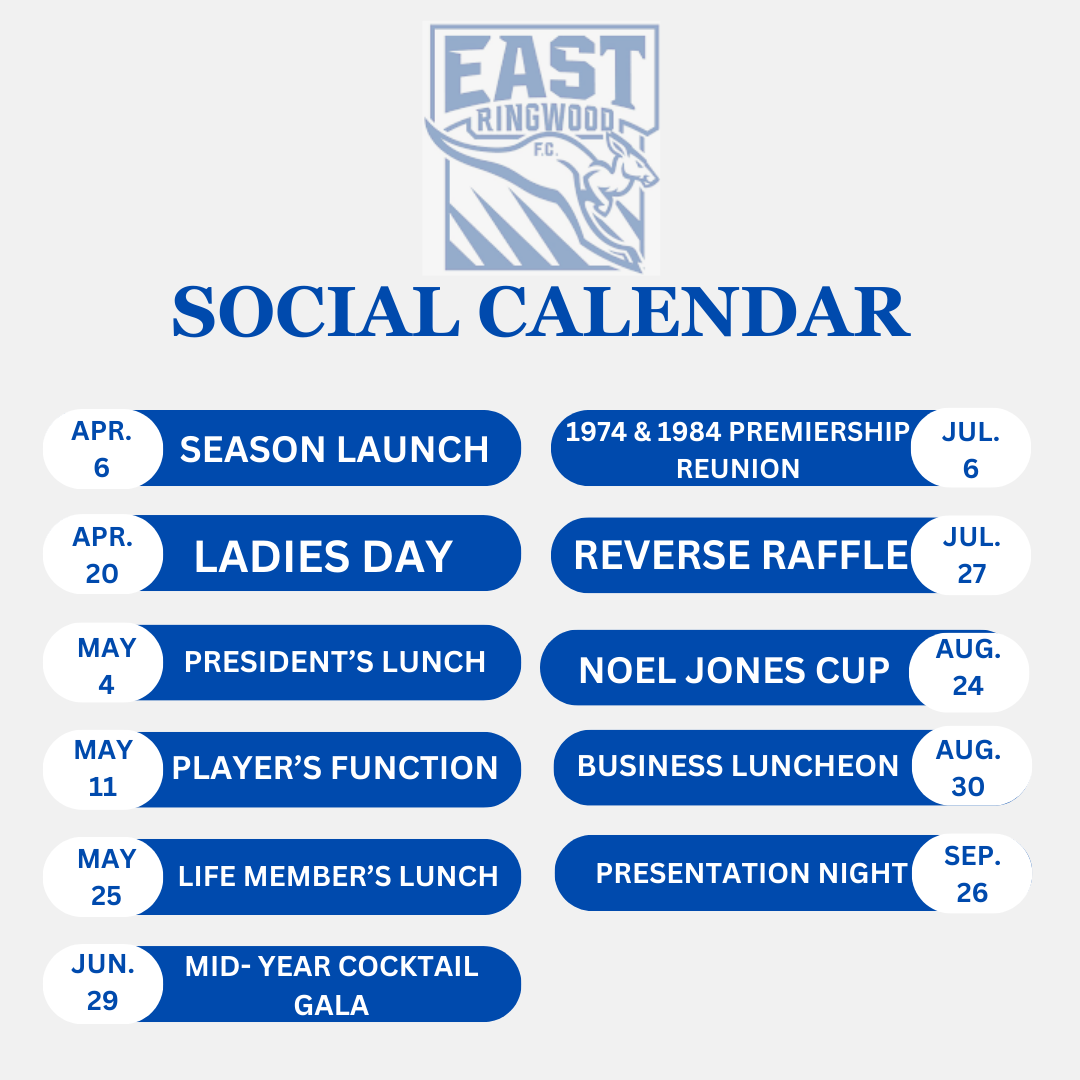 2024 Event Calendar - East Ringwood Football Club